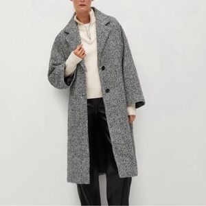 Mango | Jackets & Coats | Mango Oversized Grey Wool Coat Wintercoat ...